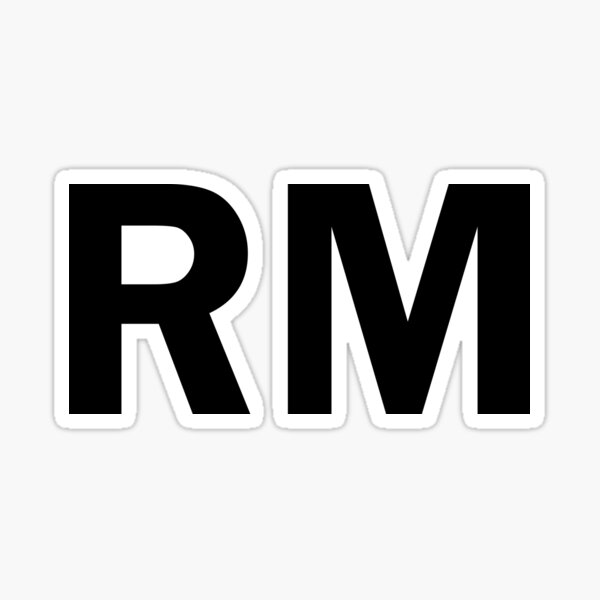 "BTS RM Name" Sticker for Sale by AngelPurpleTete | Redbubble