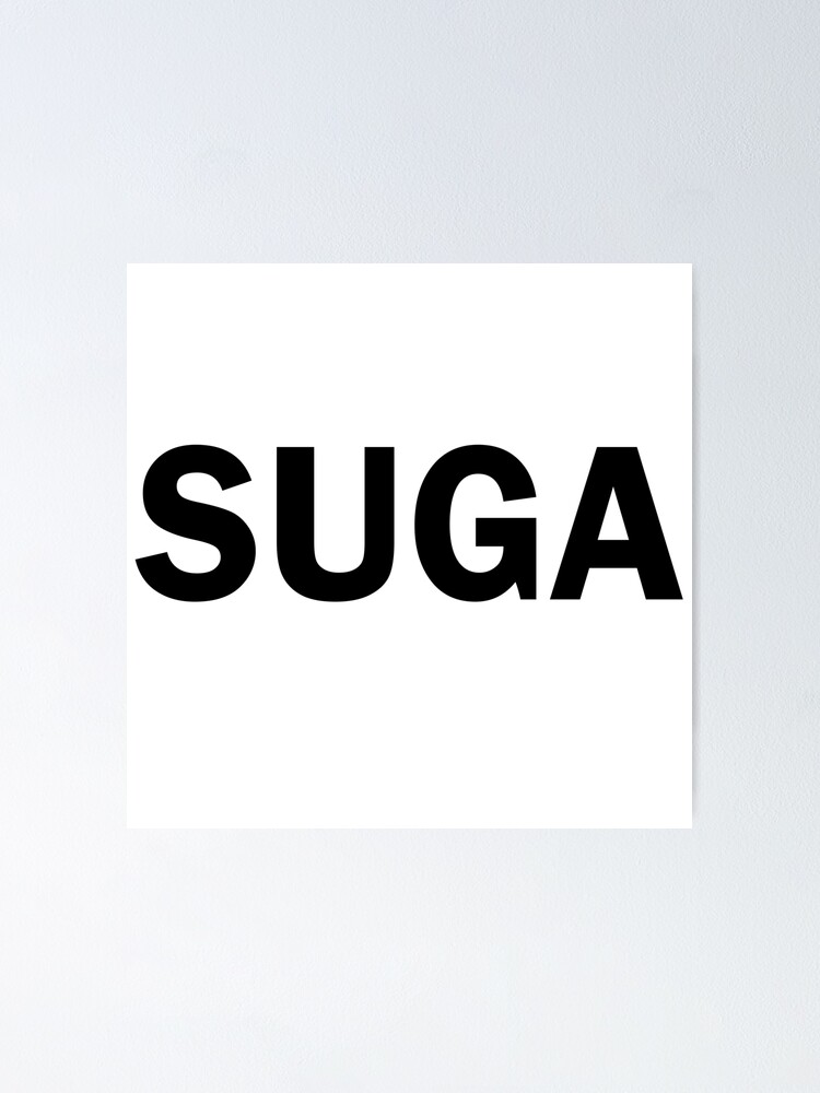 "BTS SUGA Name" Poster by AngelPurpleTete | Redbubble
