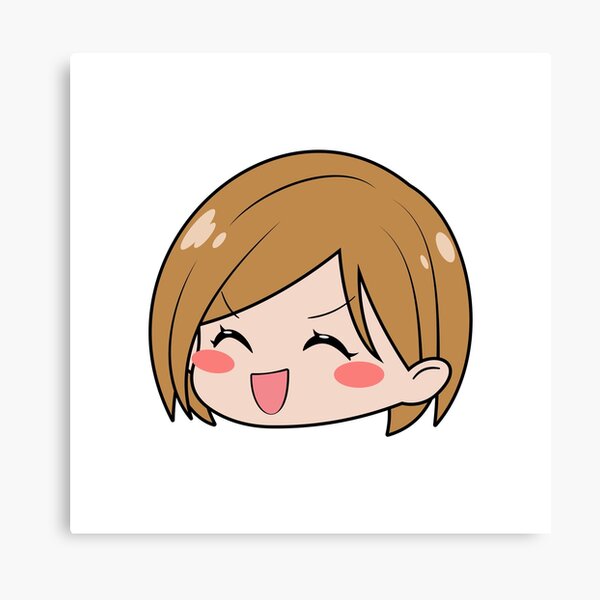 "Jujutsu Kaisen Nobara Chibi Head" Canvas Print for Sale by ChibiCheems ...