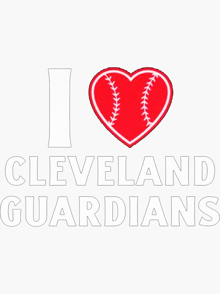 "I Love Cleveland Guardians" Sticker by ompunkdesign | Redbubble