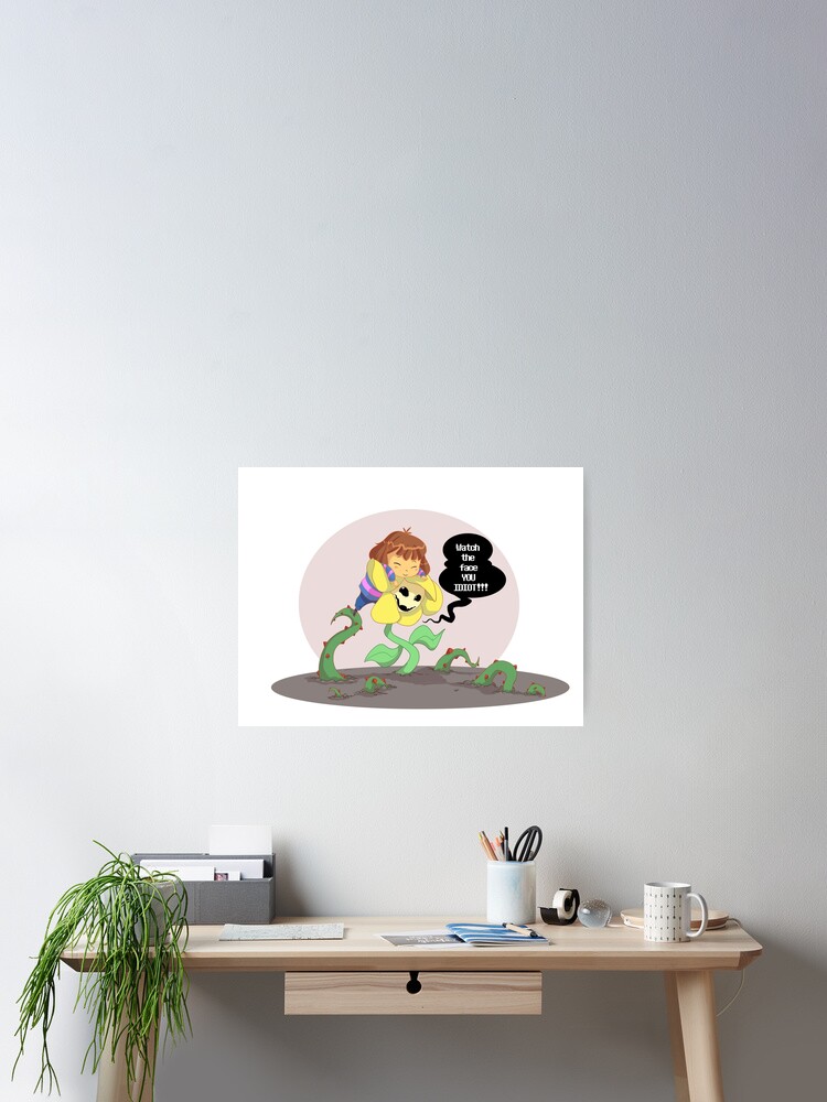 "Undertale: Frisk and Flowey" Poster for Sale by KelseyRW | Redbubble