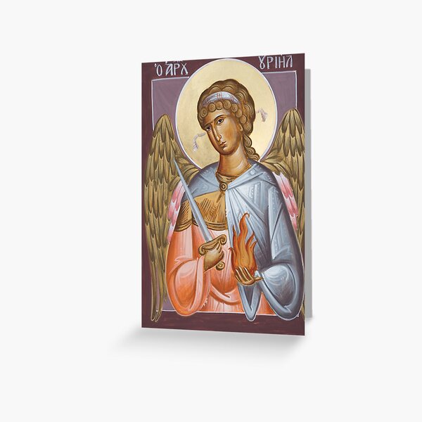 "Archangel Uriel" Greeting Card for Sale by ikonographics | Redbubble