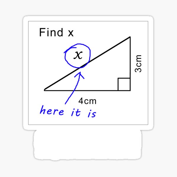 "Funny Sarcastic Math Problem Find X Novelty Joke" Sticker for Sale by ...