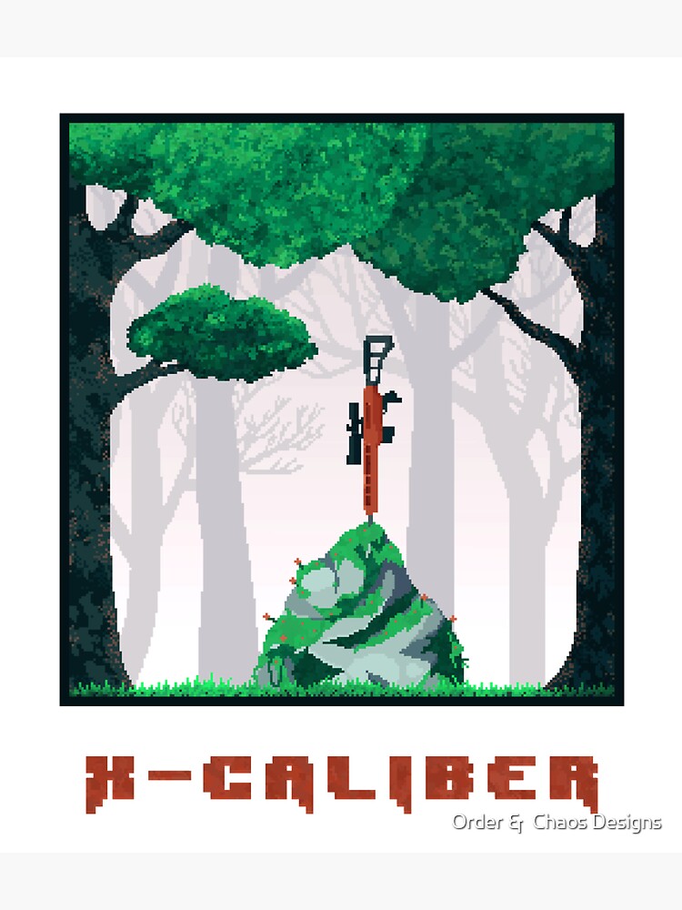 "X-CALIBER" Sticker for Sale by O-C-D | Redbubble