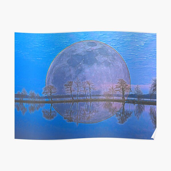 "Mystic Silver Moon " Poster for Sale by SilverStringArt | Redbubble