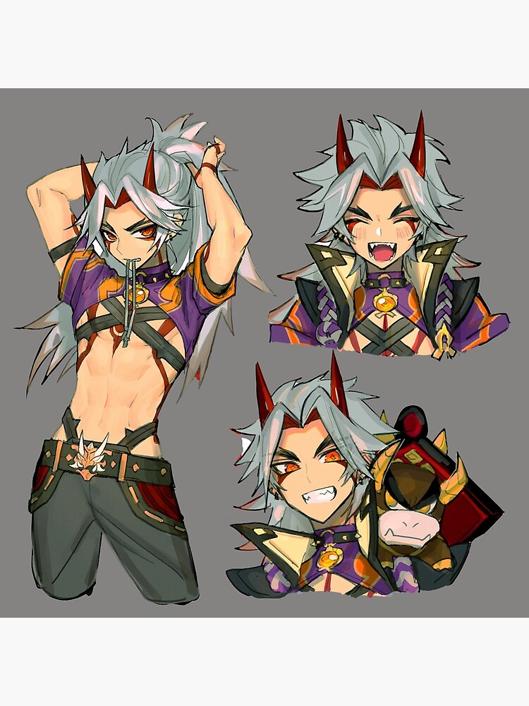 "Arataki Itto - Genshin Impact - Pack" Poster for Sale by ...