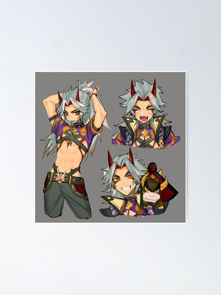 "Arataki Itto - Genshin Impact - Pack" Poster for Sale by ...