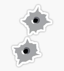 Gunshot Stickers | Redbubble