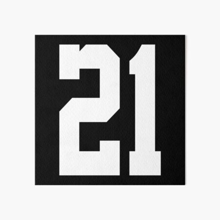 "21 American Football Classic Vintage Sport Jersey Number in black ...