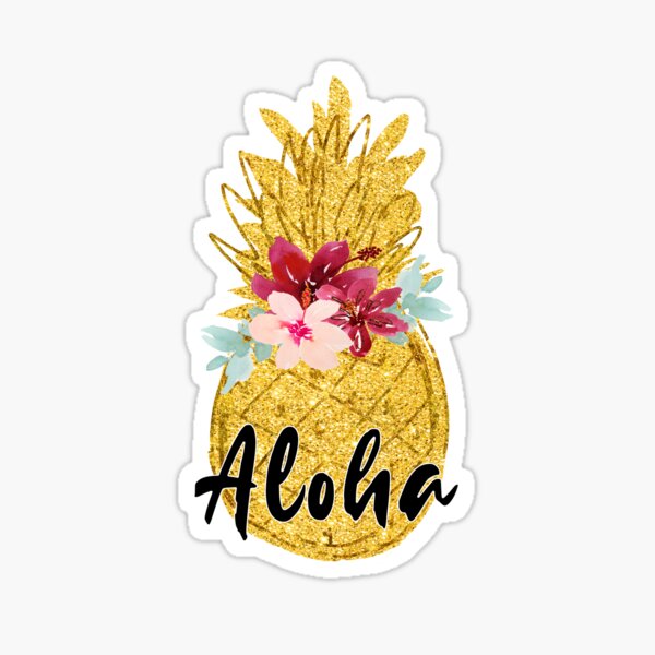 "Hawaii Aloha|Aloha Pineapple" Sticker for Sale by yousseftalat2 | Redbubble