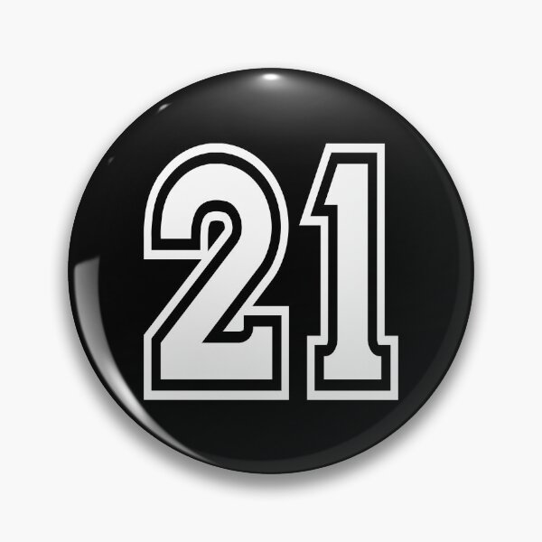 "21 American Football Classic Vintage Sport Jersey Number in black ...