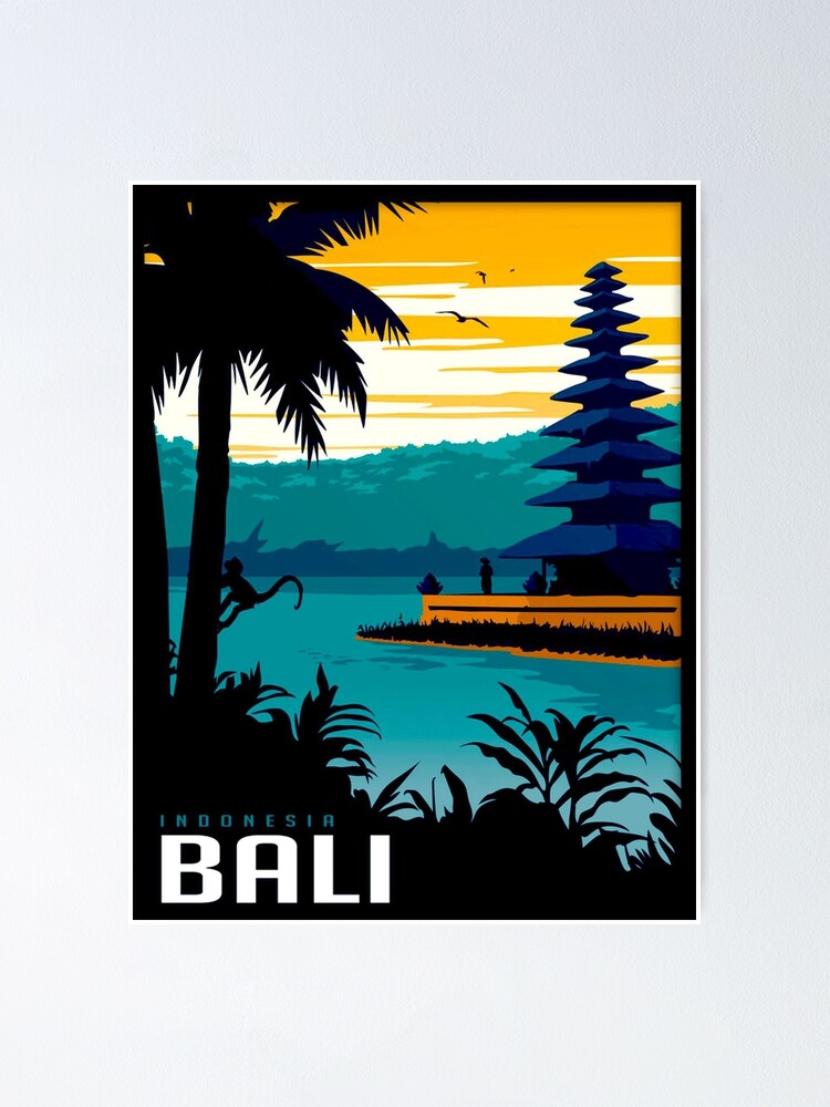 "BALI : Tourism Indonesia Advertising Temple Print" Poster for Sale by ...