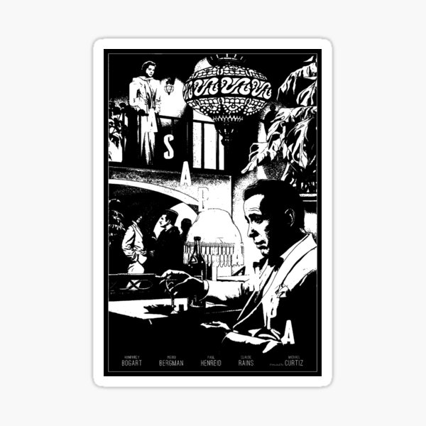 "Casablanca" Sticker for Sale by athyabm | Redbubble