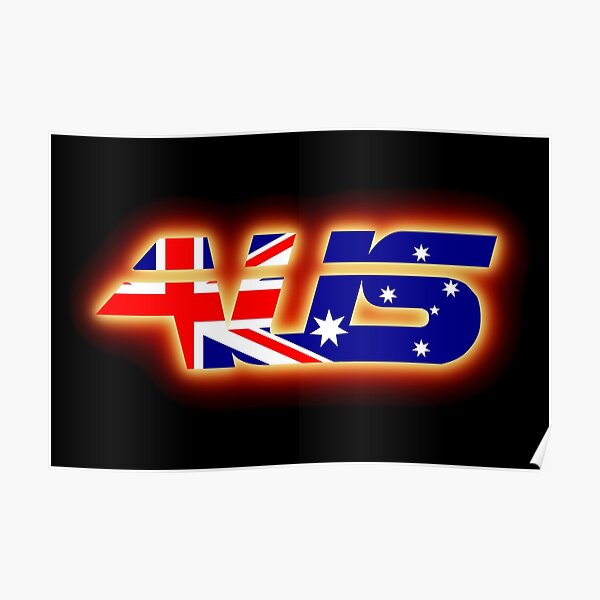 "AUS - Australia Flag Logo - Glowing" Poster for Sale by graphix ...