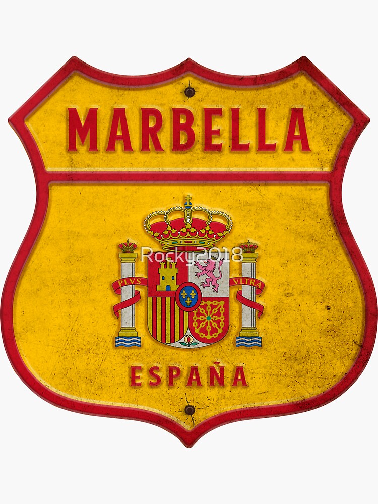 "Marbella Spain crest design" Sticker by Rocky2018 | Redbubble