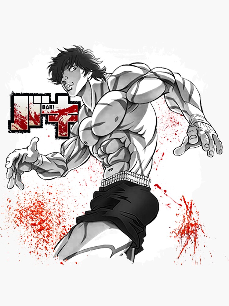 Pegatina «Baki Hanma Retro Blood» de GAMMA-ART | Redbubble