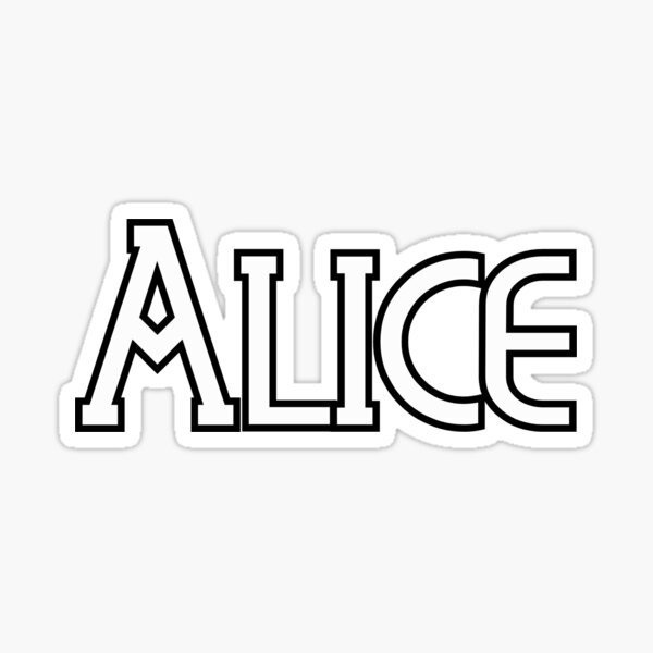 "Alice - female first name - personalized" Sticker for Sale by ...