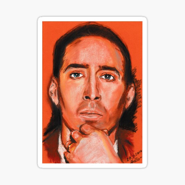 "Nicolas Cage" Sticker by svetlanapelin | Redbubble