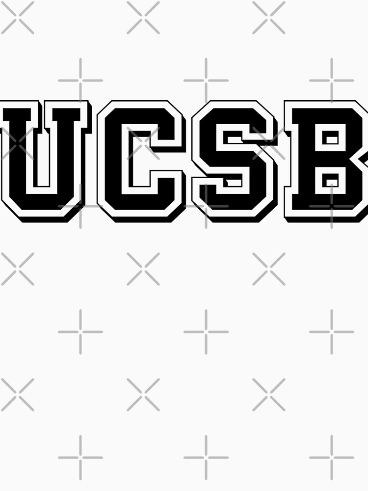 "UCSB Black White" T-shirt for Sale by JanP82 | Redbubble | team ucsb t ...