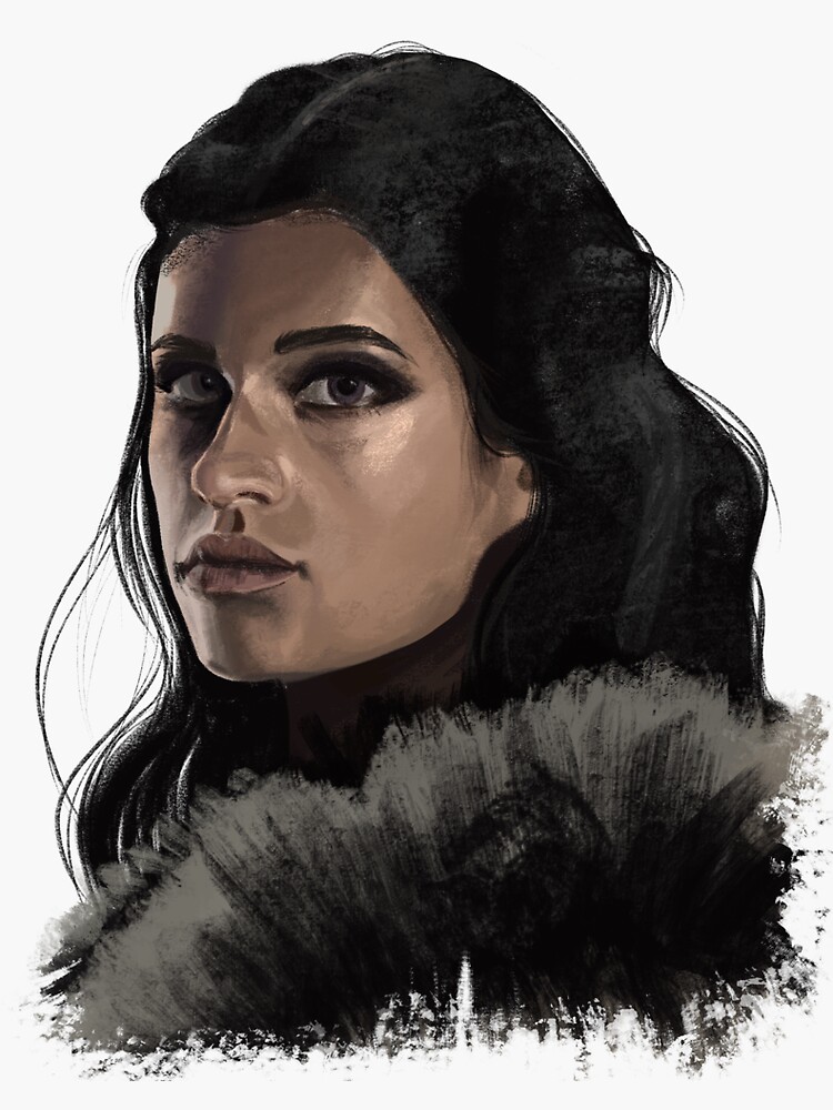 "The Witcher Yennefer Portrait" Sticker for Sale by TVSeriesManiacs ...