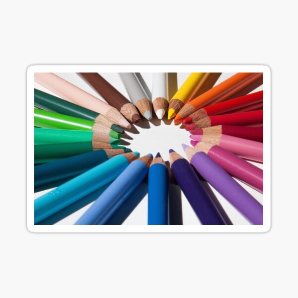 "Pencil Crayons" Sticker by MRoseDesigns | Redbubble