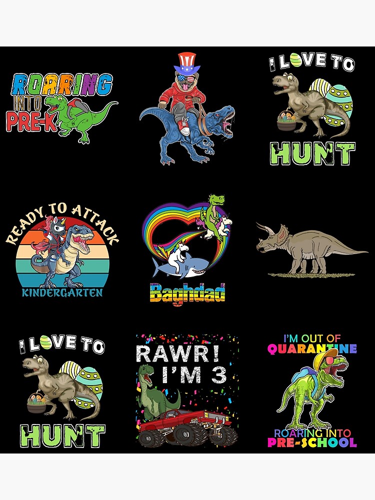 "Cute Dinosaur Sticker Pack - Back to school" Poster for Sale by ...