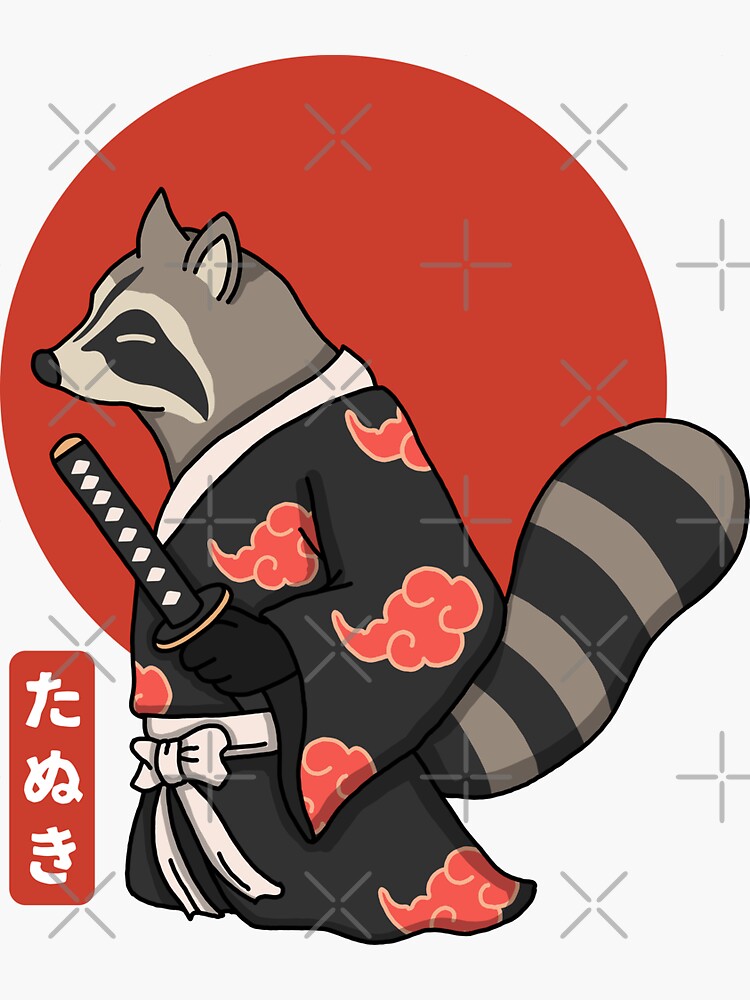 "Samurai Tanuki" Sticker for Sale by Sthyouneed | Redbubble