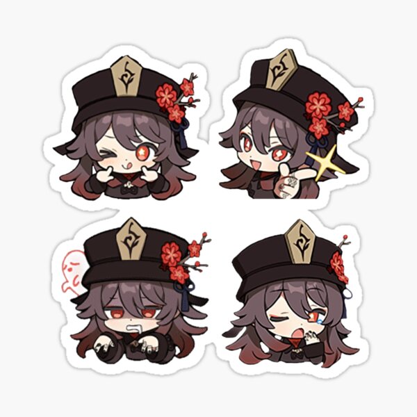 "Hu Tao Genshin Impact Emote Sticker Pack" Sticker for Sale by ...