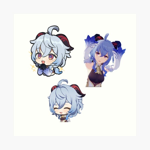 "Ganyu Genshin Impact Sticker Pack" Art Print for Sale by Lillirosee ...