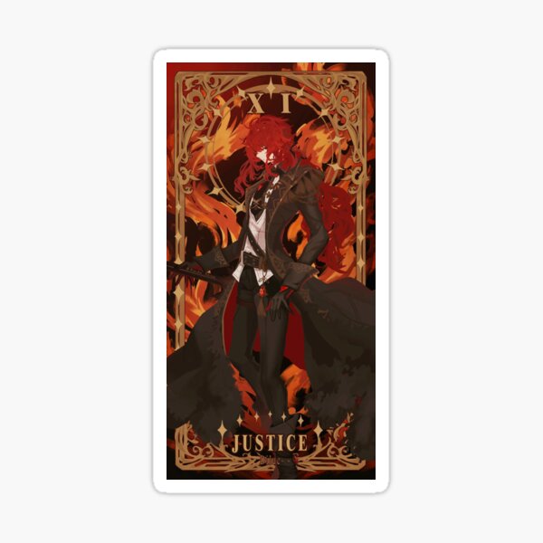 "Genshin Impact - Diluc - Portrait Name Card" Sticker for Sale by ...