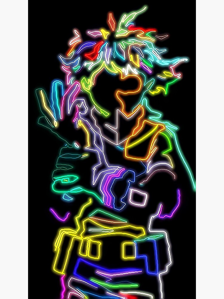 "Deku Midoriya neon " Poster for Sale by TitusArtDesing | Redbubble