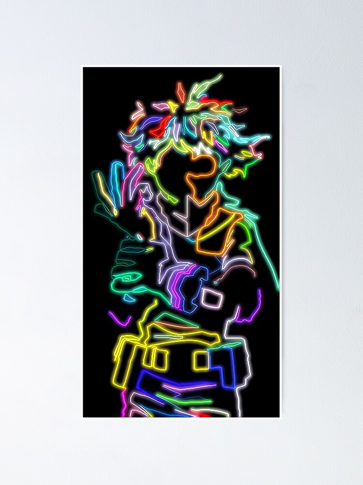 "Deku Midoriya neon " Poster for Sale by TitusArtDesing | Redbubble