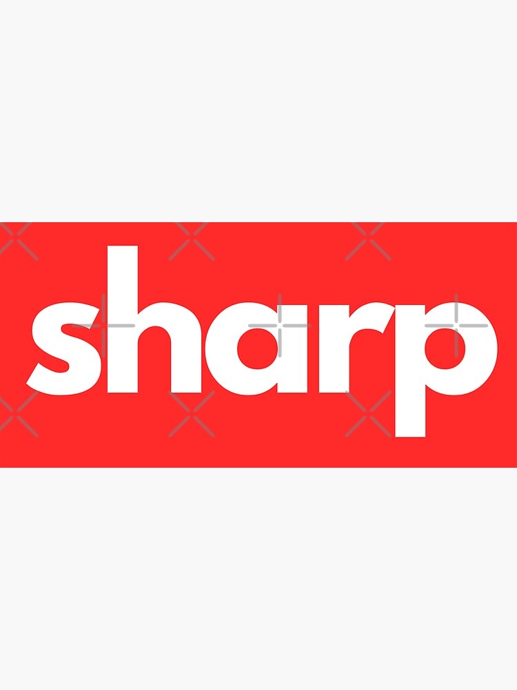 "Sharp Minimalist Typography Design " Sticker by AngstDesign | Redbubble