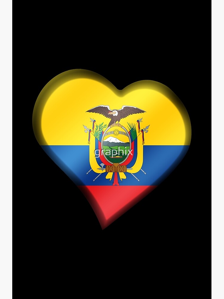 "Ecuadorian Flag - Ecuador - Heart" Canvas Print for Sale by graphix ...