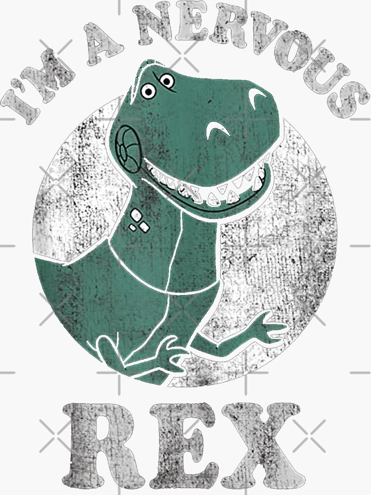 "Im A Nervous Rex Dinosaur " Sticker for Sale by Ilyaaass | Redbubble
