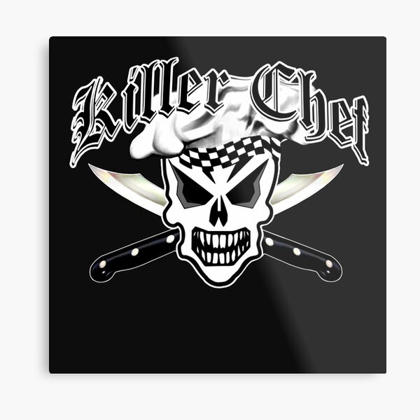 "Chef Skull 2: Killer Chef" Metal Print for Sale by sdesiata | Redbubble