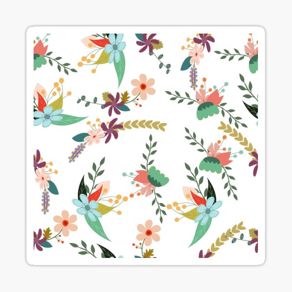 "floral wallpaper" Sticker by Lola-gallery | Redbubble