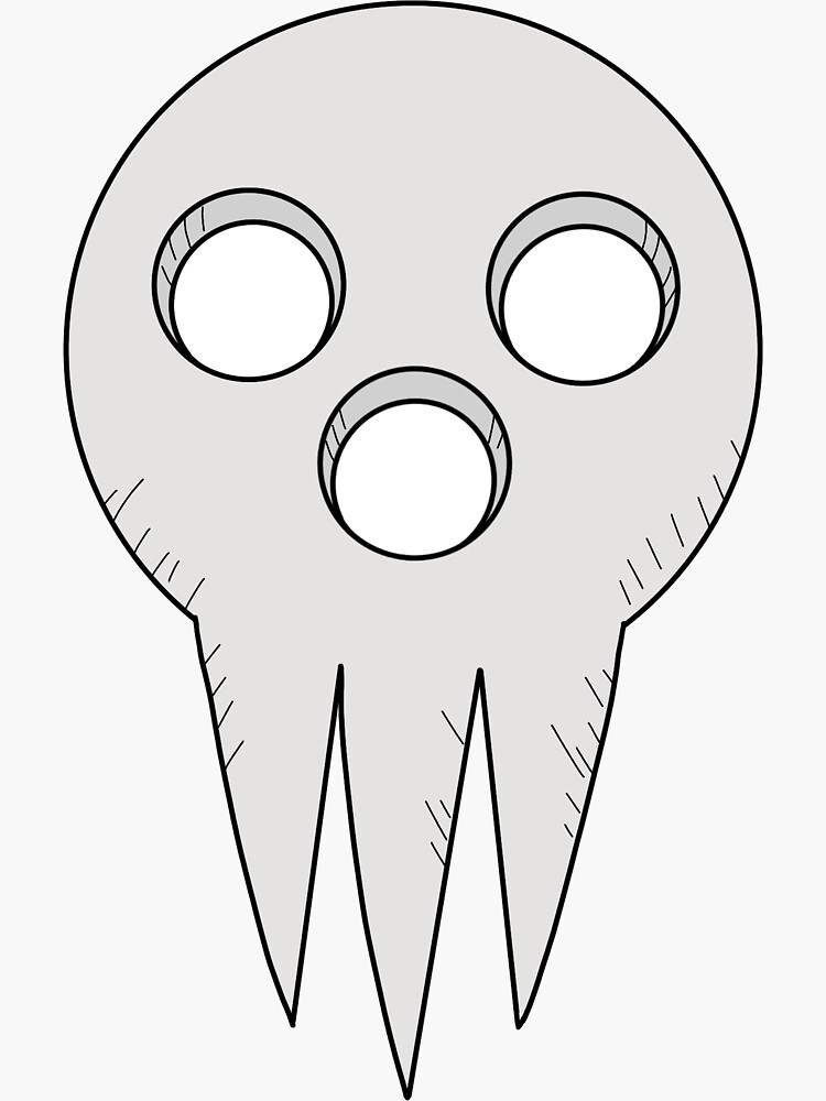 "Death’s Mask - Soul Eater" Sticker for Sale by slammiejaneart | Redbubble
