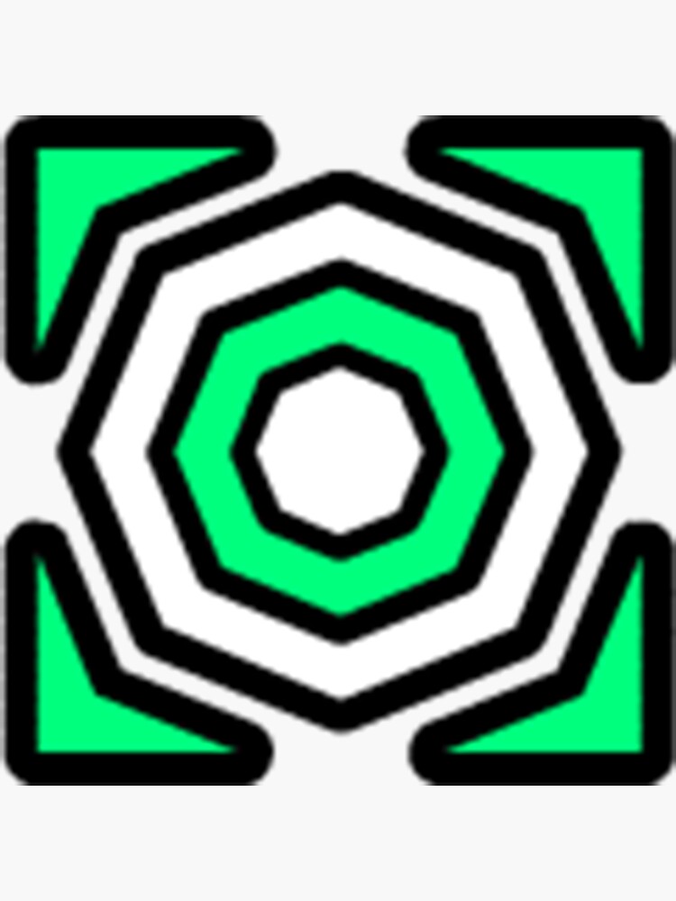 "npesta cube Geometry Dash icon" Sticker for Sale by Aerma | Redbubble