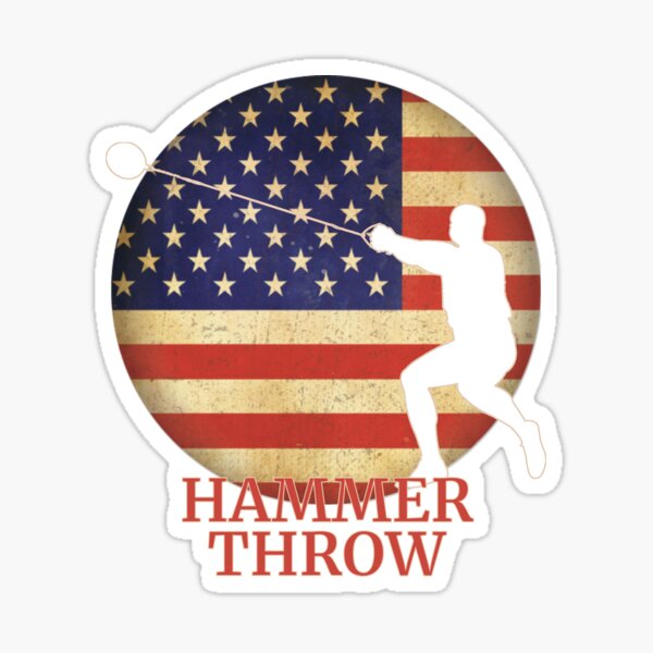 "Track and Field USA Team Thrower American Flag Hammer Throw print ...