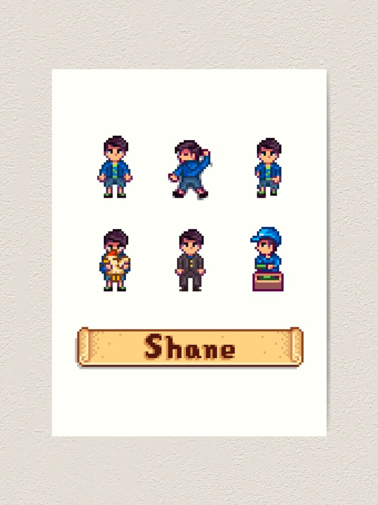 "Stardew Valley Sprites - Shane " Art Print for Sale by BarryNelsonshop ...