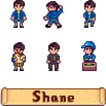 "Stardew Valley Sprites - Shane " Poster for Sale by BarryNelsonshop ...
