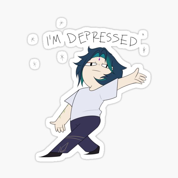 "Xiao genshin meme" Sticker for Sale by Doggos-Dragons | Redbubble