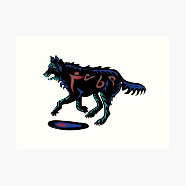 "Wolf Seven Teachings Humility Ojibwe Indigenous WAWEZHI CANADA" Art ...