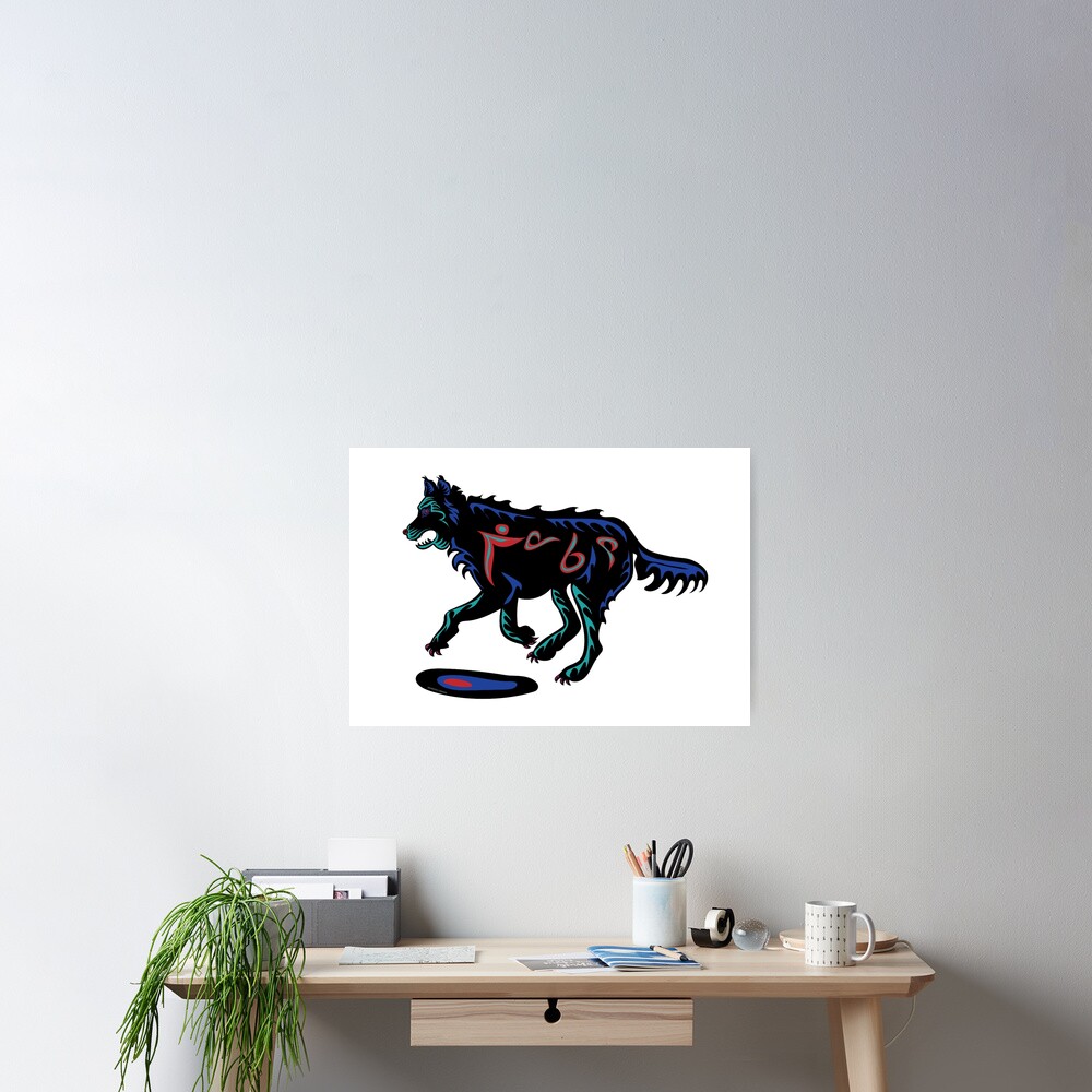 "Wolf Seven Teachings Humility Ojibwe Indigenous WAWEZHI CANADA" Poster ...