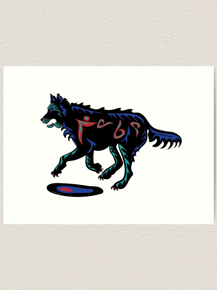 "Wolf Seven Teachings Humility Ojibwe Indigenous WAWEZHI CANADA" Art ...