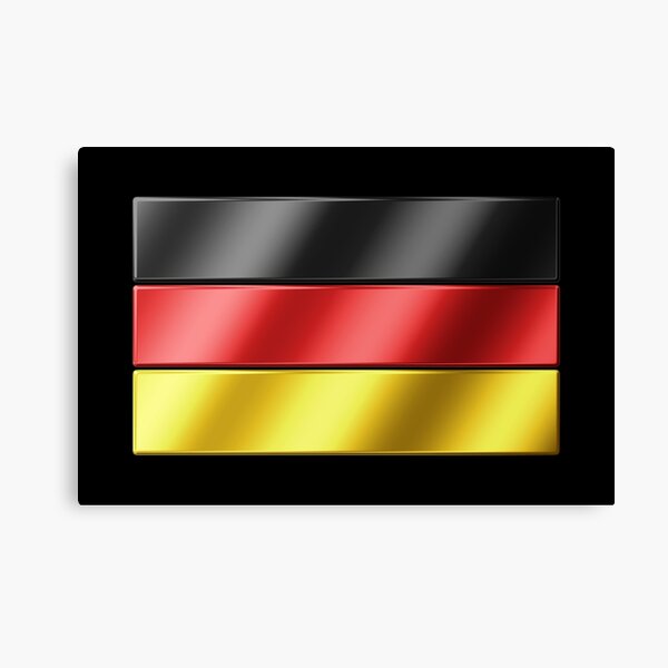 "German Flag - Germany - Metallic" Canvas Print for Sale by graphix ...