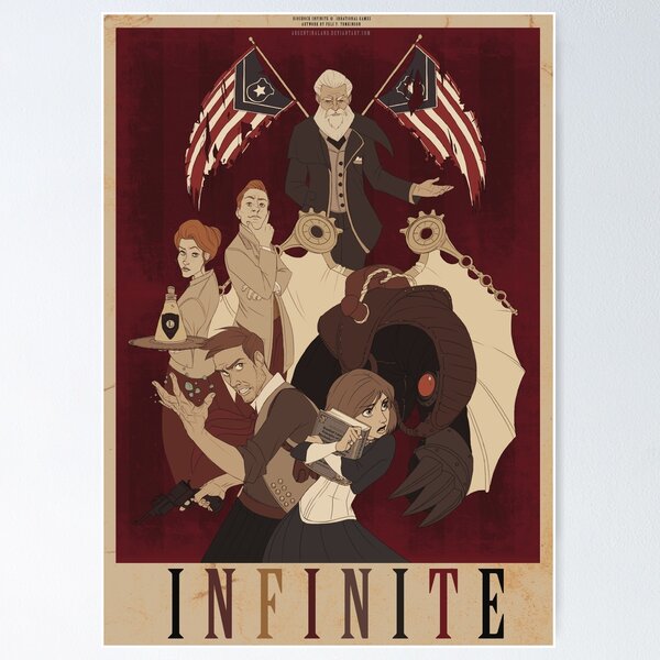 "Bioshock Infinite Main Characters " Poster for Sale by Vintage-Travler ...