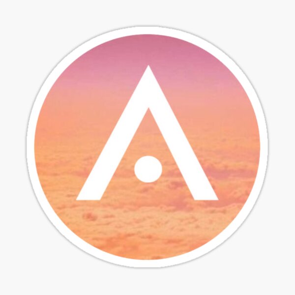 "Pink Sky Orange Clouds Aveda Logo" Sticker for Sale by Dalaura | Redbubble