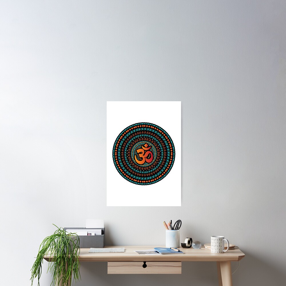 Póster «Om Satya hindi hindi símbolo de dioses espirituales sánscrito ...